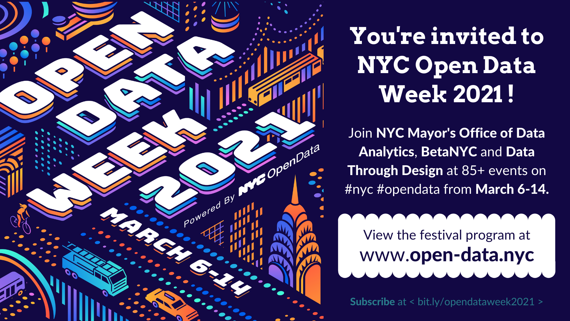 Hottest week in 2021 = NYC’s Open Data Week + Data Through Design ...